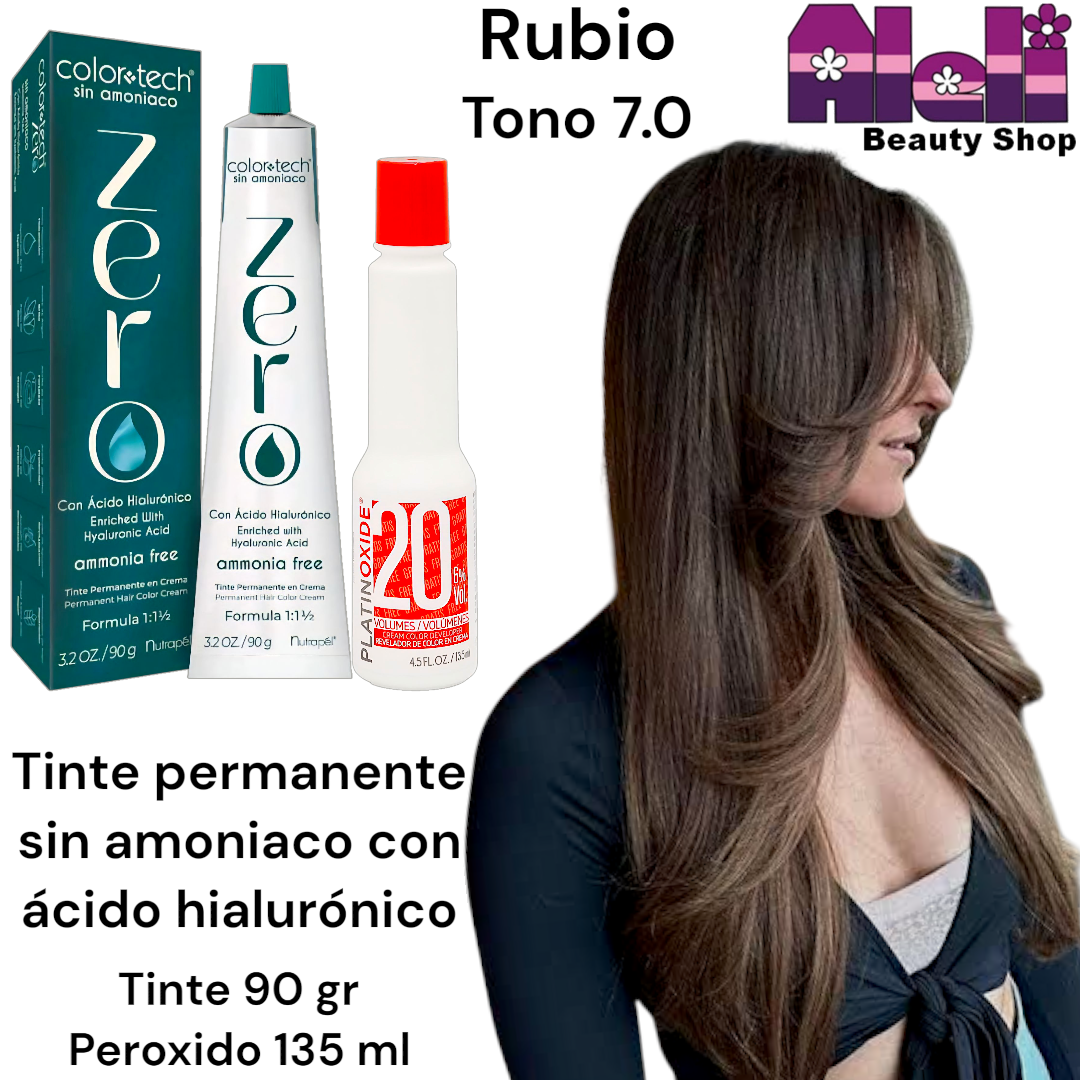 Tinte Zero #7.0 con peroxido - Aleli Beauty Shop